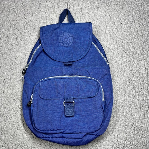 Kipling | Bags | Kipling Light Backpack Blue Crinkle Nylon Small No ...